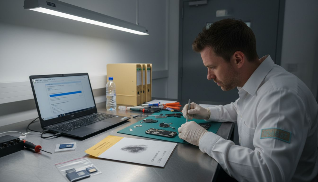 Forensic expert extracting data from smartphone | Computer Forensics ...